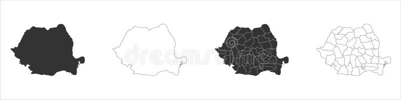 Romania Political Map of Administrative Divisions Stock Vector ...
