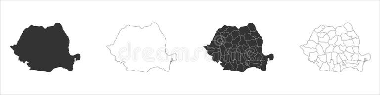 Romania Political Map of Administrative Divisions Stock Vector ...