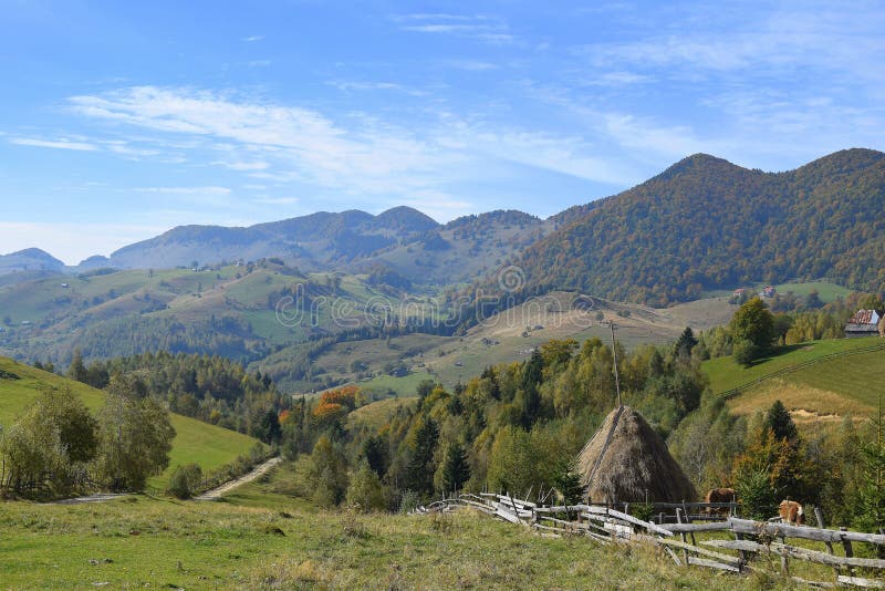 Romania Transylvania Mountains Stock Image - Image of farm, national ...
