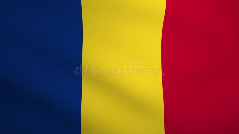 Romania Waving Flag Background Animation. Looping Seamless 3D Animation ...