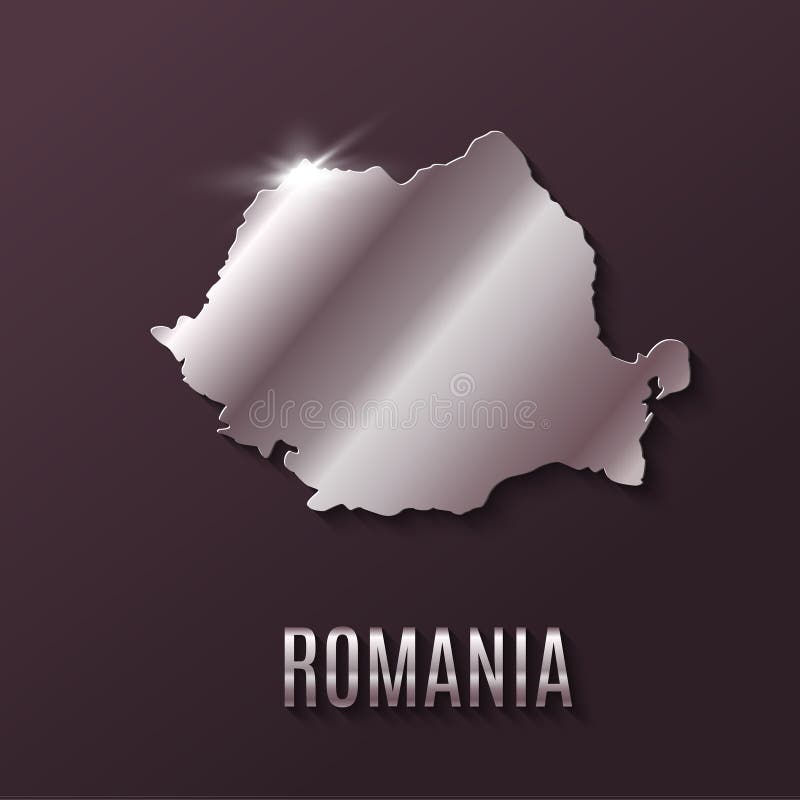 Romania World Map. World Geography. Illustration. Stock Illustration ...