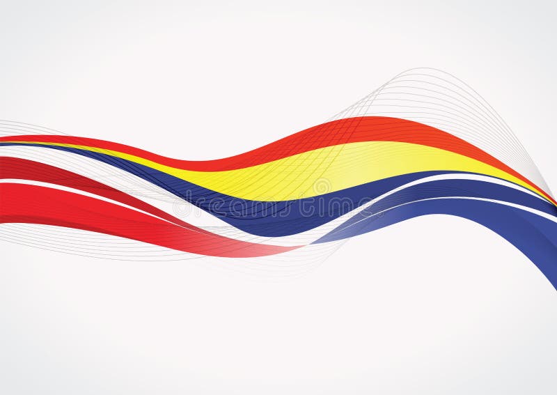 Romanian Abstract Flag Background Stock Vector - Illustration of yellow ...