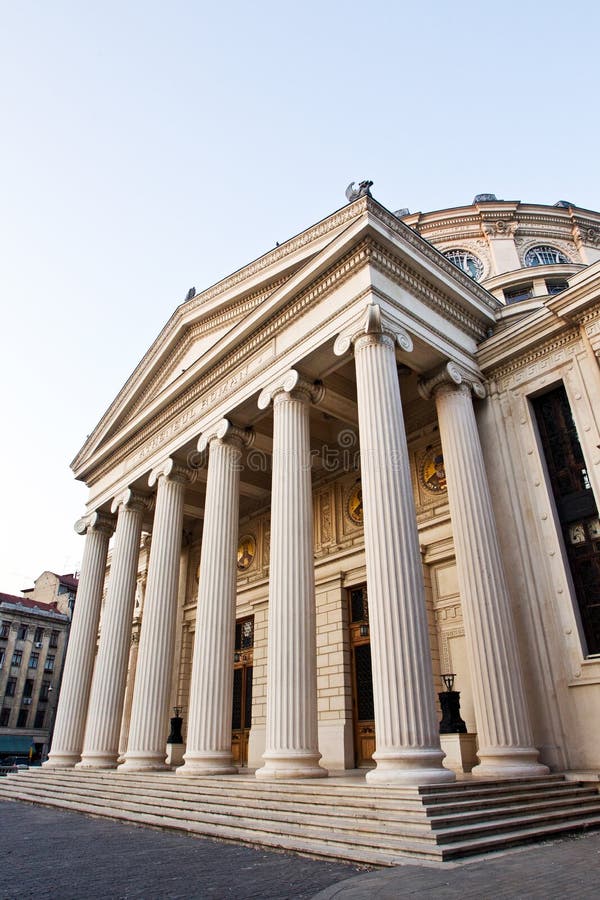 Columns in Front of Skyscraper Stock Photo - Image of rome, history: 173404