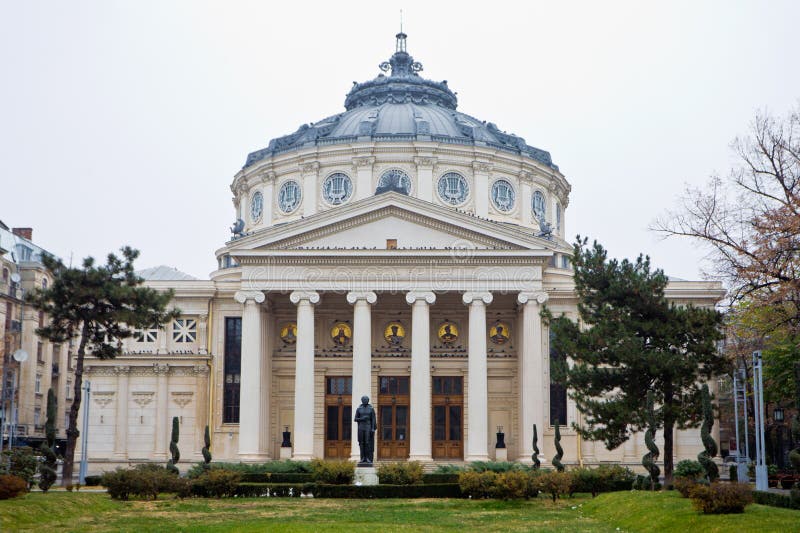 Athenaeum in Bucharest stock photo. Image of history, architecture ...