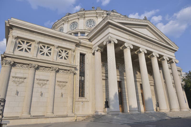 The Romanian Athenaeum, Bucharest Stock Photo - Image of cityscape ...