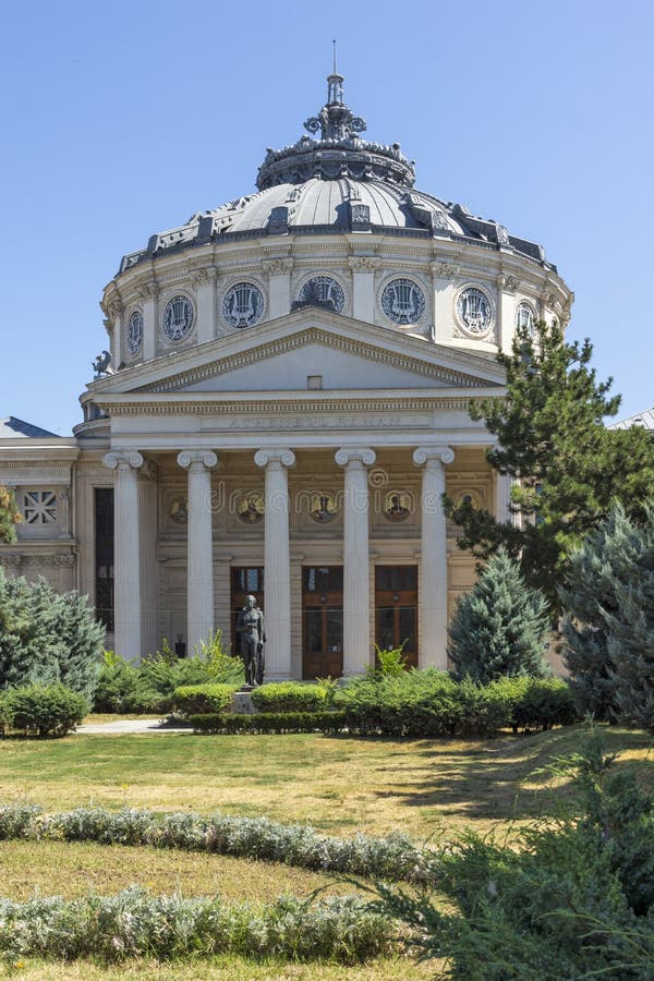 Romanian Athenaeum in City of Bucharest, Romania Editorial Photography ...