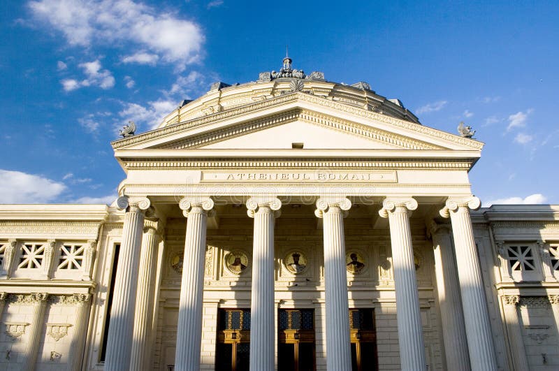 Romanian Atheneum, Romania stock image. Image of fresco - 22420055