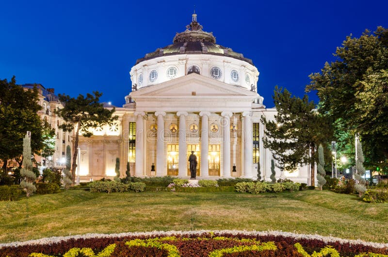 Romanian Atheneum, Bucharest Stock Photo - Image of bucuresti, hall ...