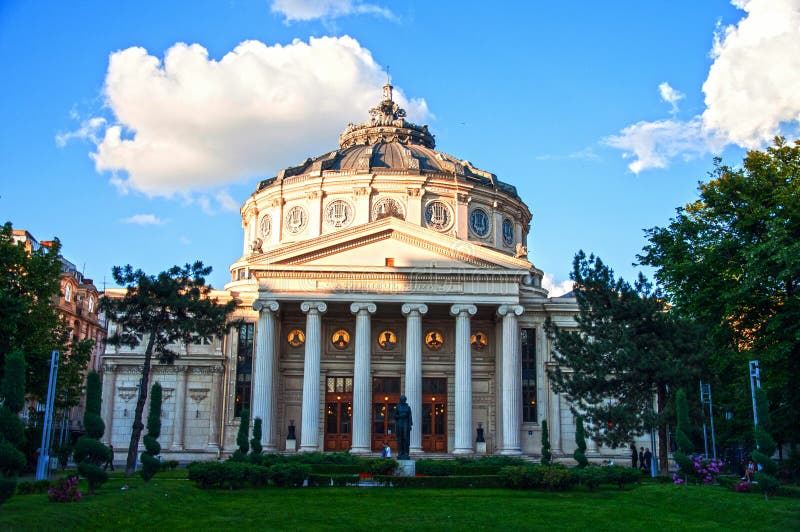Romanian atheneum editorial photography. Image of building - 66905287