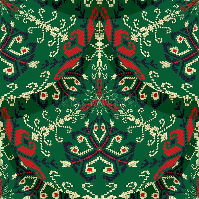 Romanian Embroidery Seamless Pattern 7 Stock Vector - Illustration of ...