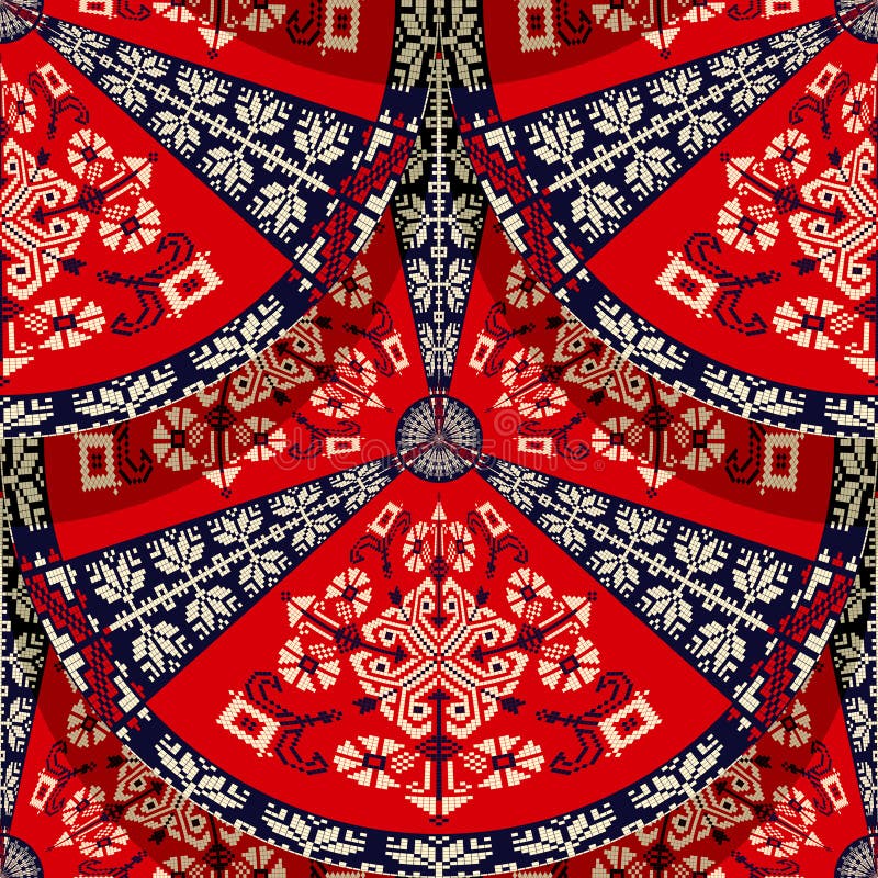 Romanian Embroidery Seamless Pattern 9 Stock Vector - Illustration of ...