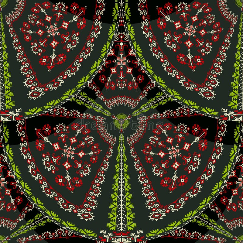 Romanian Embroidery Seamless Pattern 12 Stock Vector - Illustration of ...