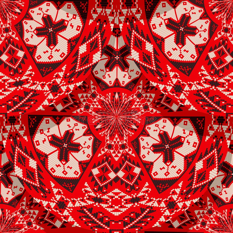 Romanian Embroidery Seamless Pattern 22 Stock Vector - Illustration of ...