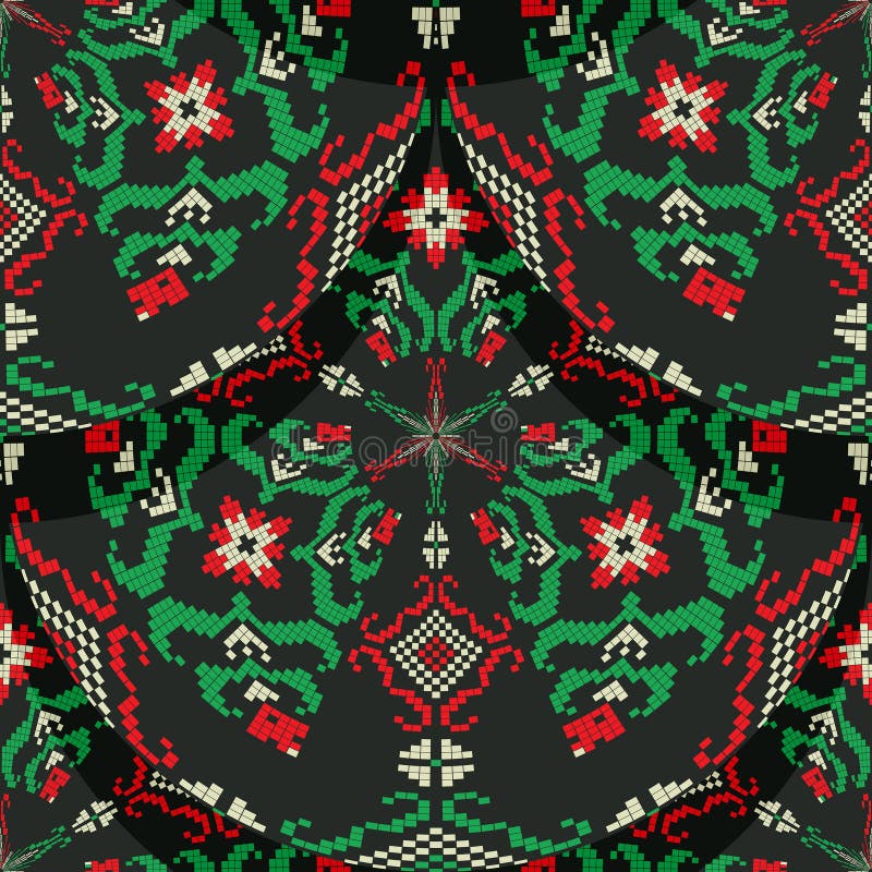 Romanian Embroidery Seamless Pattern 27 Stock Vector - Illustration of ...