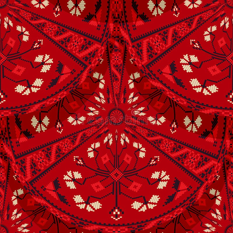 Romanian Embroidery Seamless Pattern 31 Stock Vector - Illustration of ...