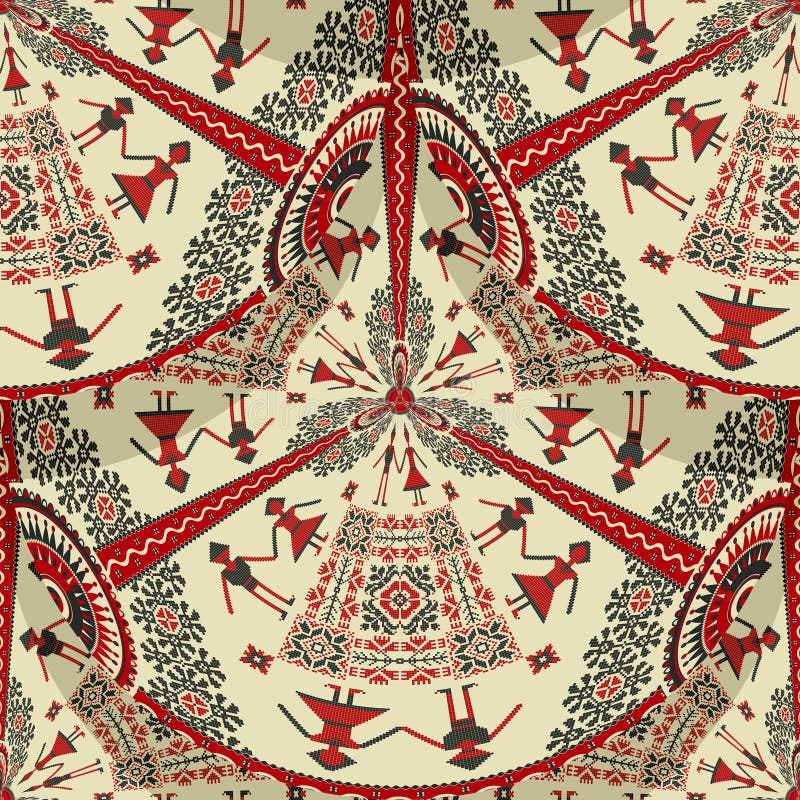 Romanian Embroidery Seamless Pattern 34 Stock Vector - Illustration of ...