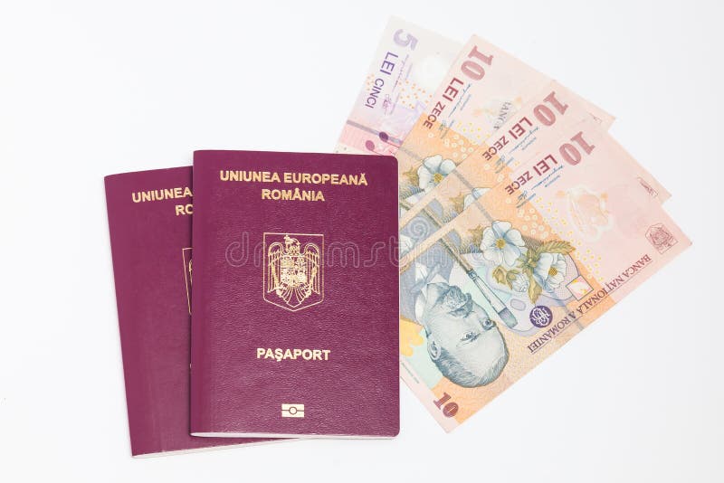 Romanian EU passport stock photo. Image of traveler - 249390132