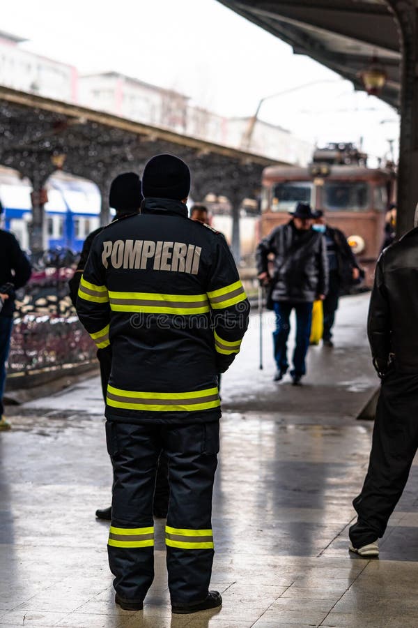 Romanian Firefighting Emergency Fireman (Pompierii) in Bucharest ...
