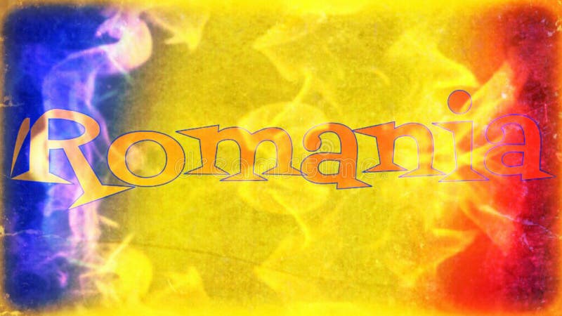 Romanian Flag Banner in Flames Stock Illustration - Illustration of ...