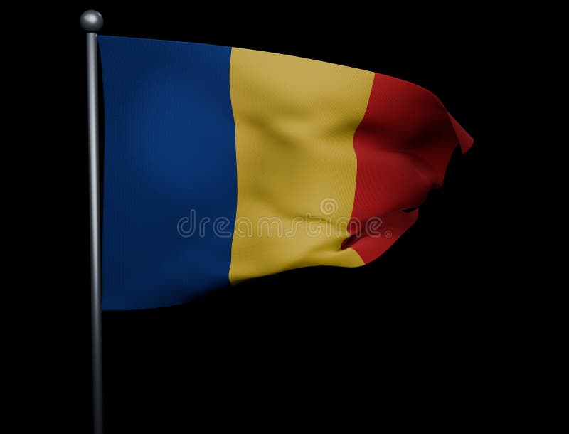 Romanian flag stock illustration. Illustration of rendering - 362545846