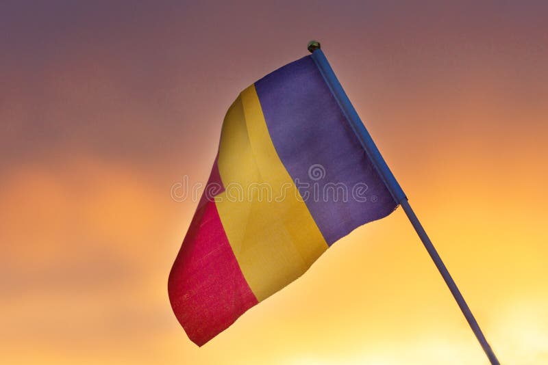Romanian flag waving stock image. Image of people, freedom - 202570243