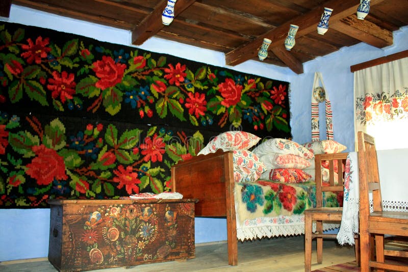 Traditional Romanian House Interior Editorial Stock Image - Image of ...