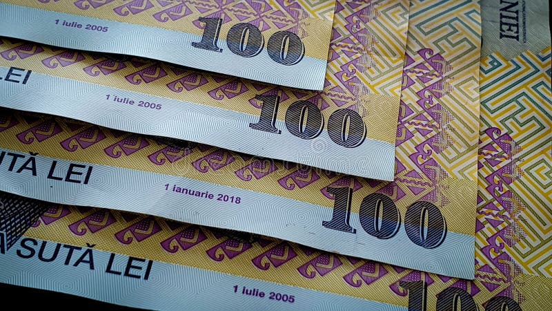 Romanian Lei Bank Note Glass Jar Stock Photo - Image of exchange ...