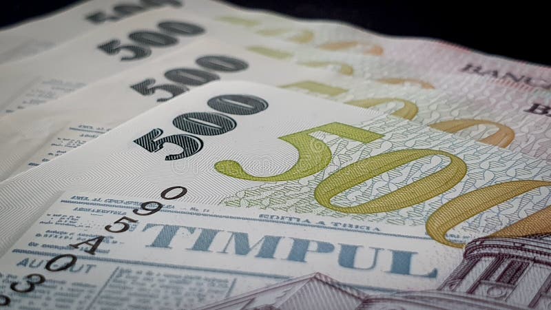 Romanian Lei Bank Note Glass Jar Stock Photo - Image of exchange ...