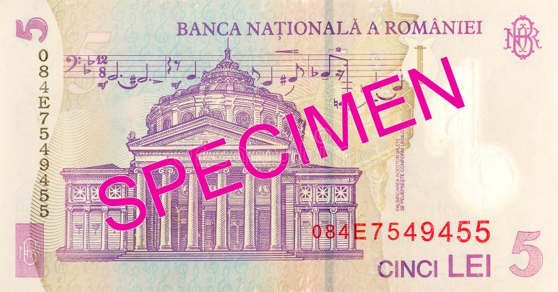 50 Romanian Leu Banknote Reverse Decline Graph Indicating Exchange Rate ...