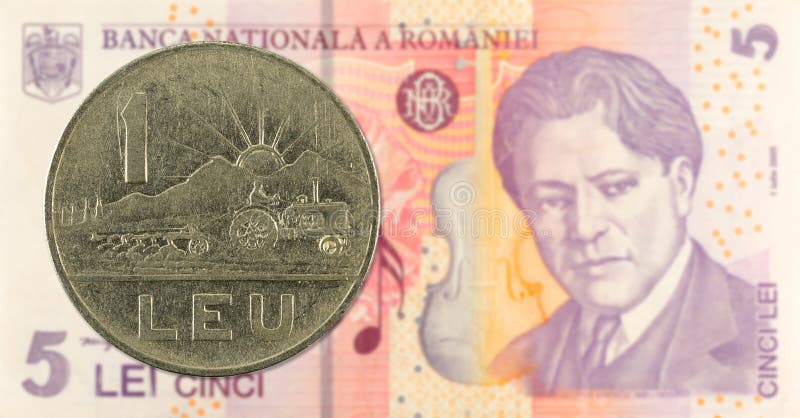 50 Romanian Leu Banknote Reverse Decline Graph Indicating Exchange Rate ...