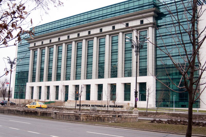 Romanian national library editorial stock image. Image of construction ...