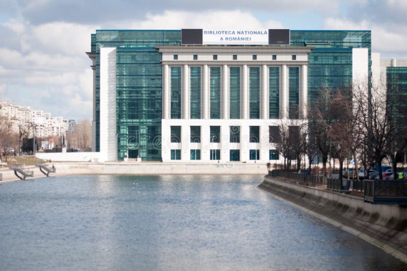 Romanian National Library River View Editorial Stock Photo - Image of ...