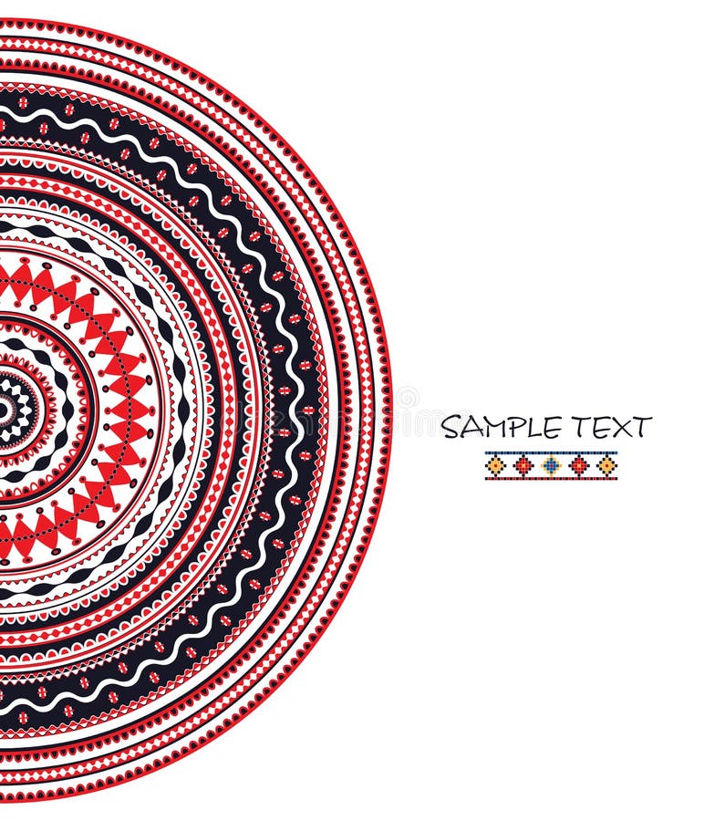 Romanian ornament stock vector. Illustration of pattern - 95400188