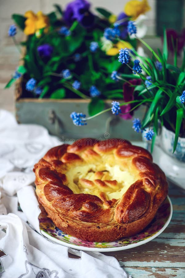 Romanian Paska.traditional Easter Pastries Stock Image - Image of ...