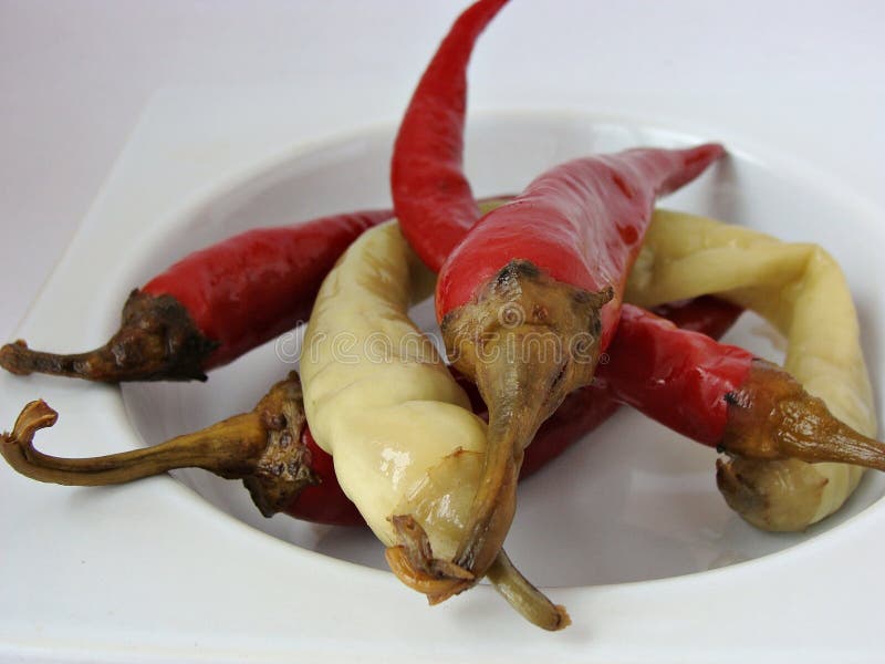 Romanian Pickled Chili Peppers Stock Image - Image of vinegar, peppers ...