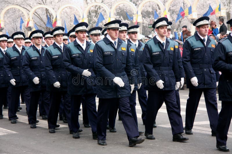 Romanian policemans march editorial stock image. Image of latin - 27367134