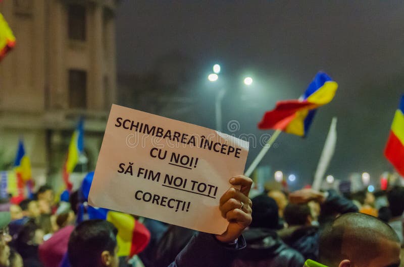 Romanian Protest 06/11/2015, Bucharest Editorial Photography - Image of ...