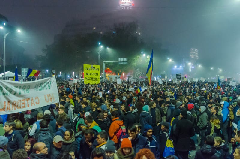 Romanian Protest 06/11/2015, Bucharest Editorial Image - Image of ...