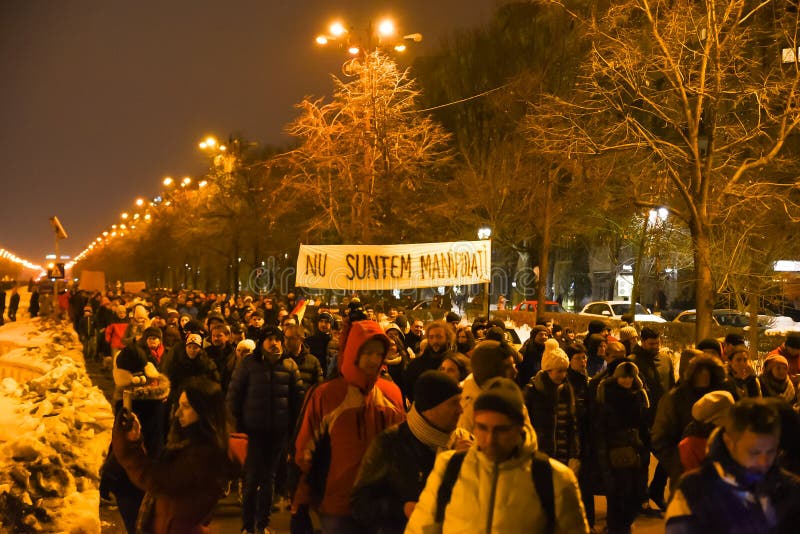 Romanian Protest 29/01/2017 Editorial Photo - Image of democracy ...