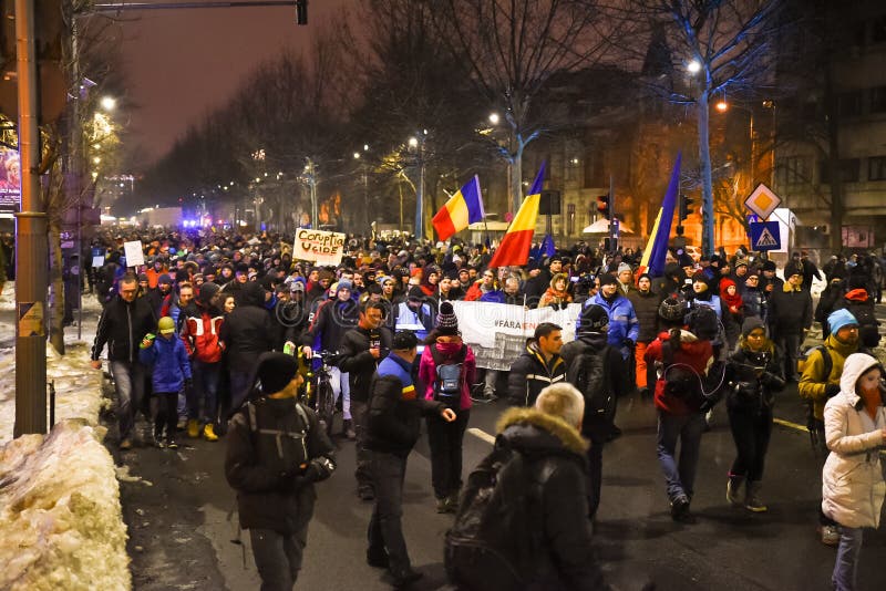 Romanian Protest 29/01/2017 Editorial Image - Image of demonstration ...