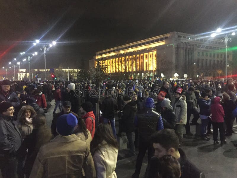 Romanian protests editorial stock image. Image of people - 86098749