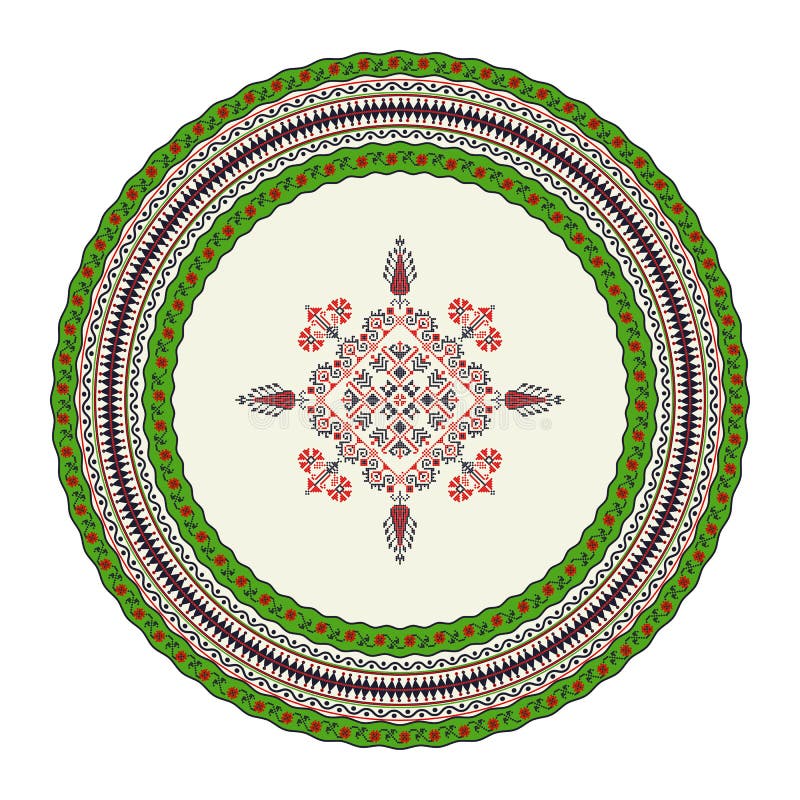 Romanian Round Design Element 9 Stock Vector - Illustration of folklore ...