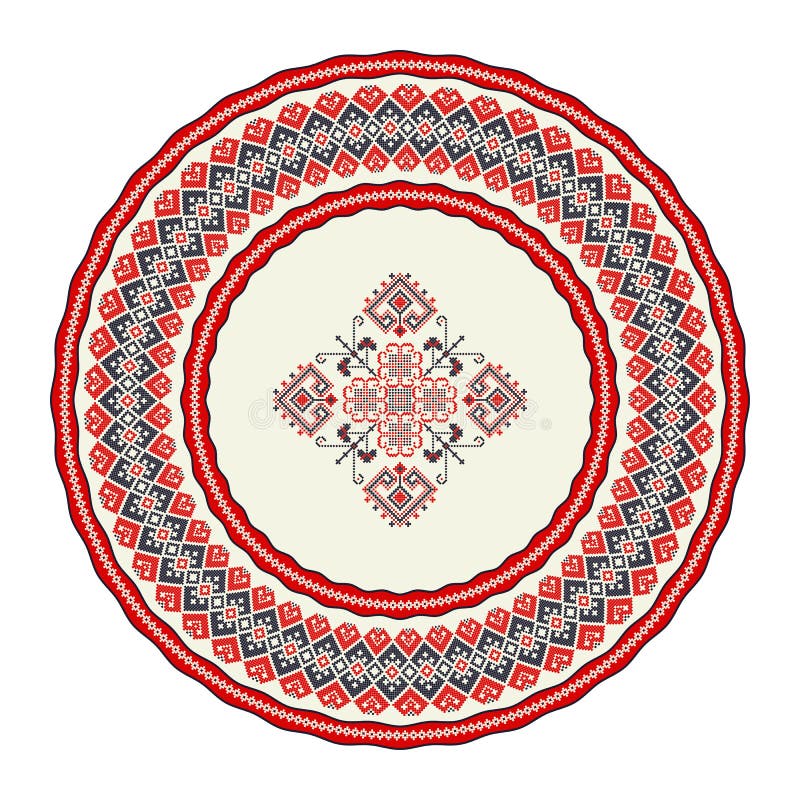 Romanian Round Design Element 20 Stock Vector - Illustration of fashion ...