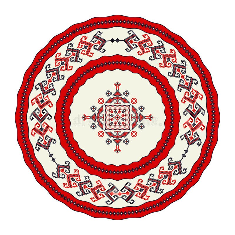 Romanian Round Design Element 22 Stock Vector - Illustration of ...