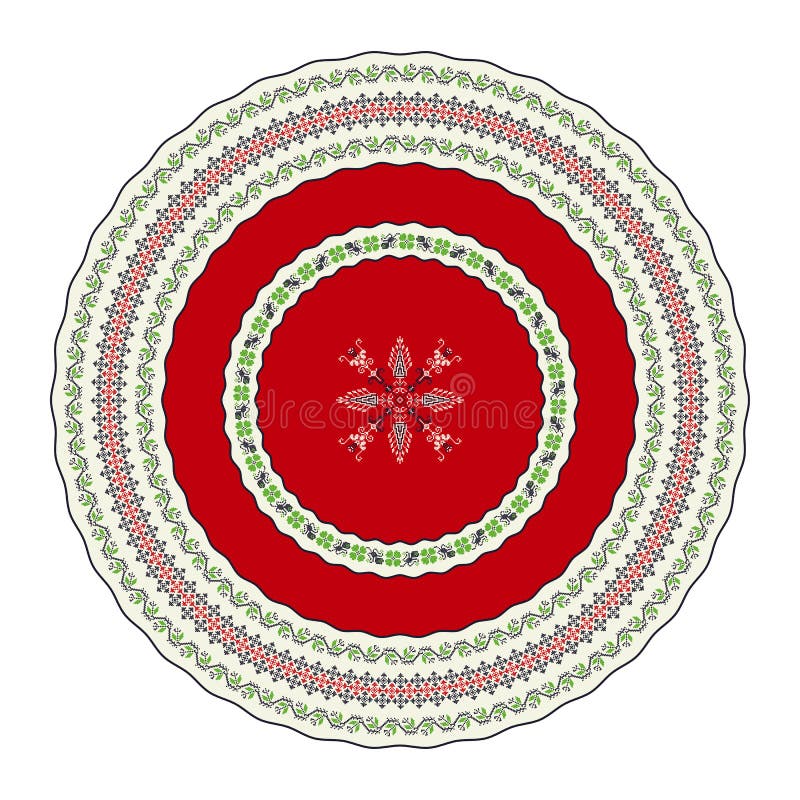 Romanian Round Design Element 26 Stock Vector - Illustration of cross ...