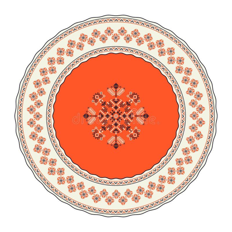 Romanian Round Design Element 27 Stock Vector - Illustration of ...