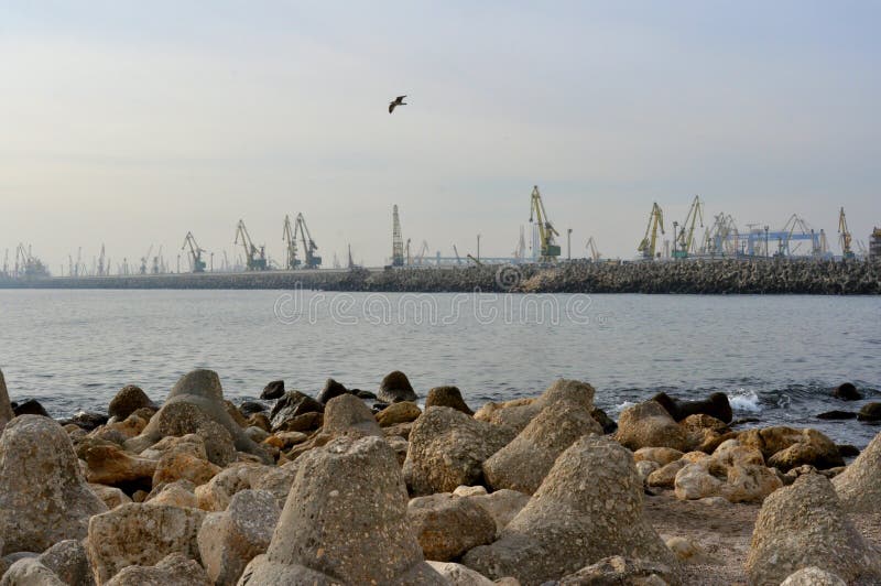 Romanian Shipyard in Constanta City Stock Image - Image of eastern ...