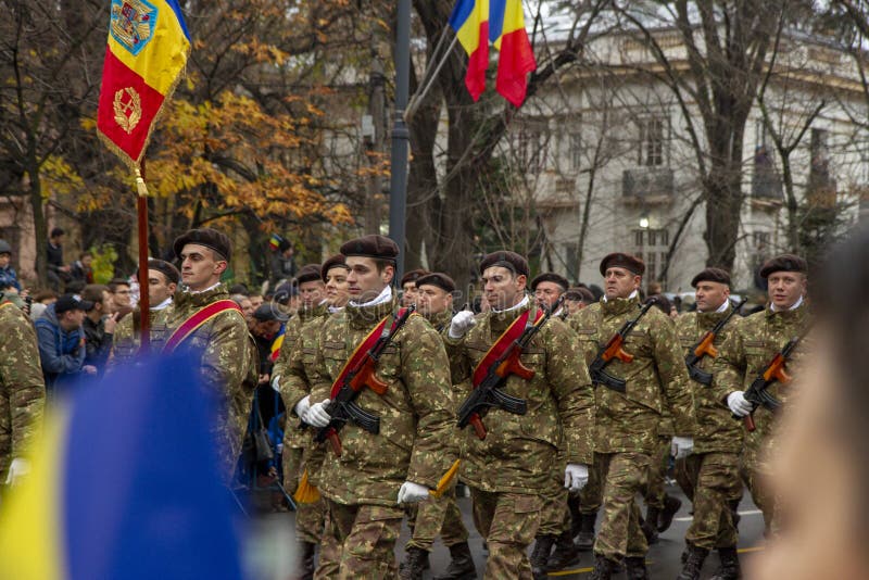 Romanian Soldiers Parade on National Army Day Editorial Photography ...