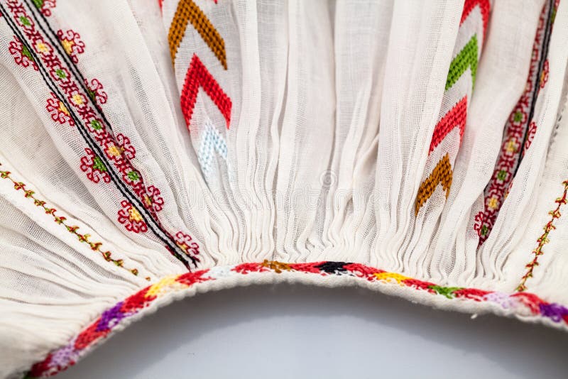 Romanian Traditional Blouse - Textures and Motifs Stock Image - Image ...