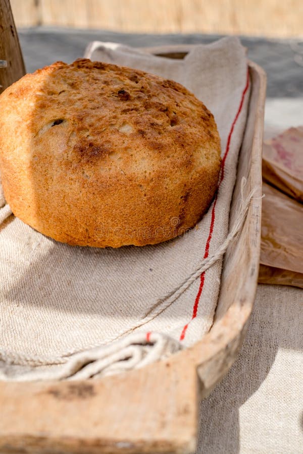 Romanian Traditional Bread at the Market Stall Stock Image - Image of ...